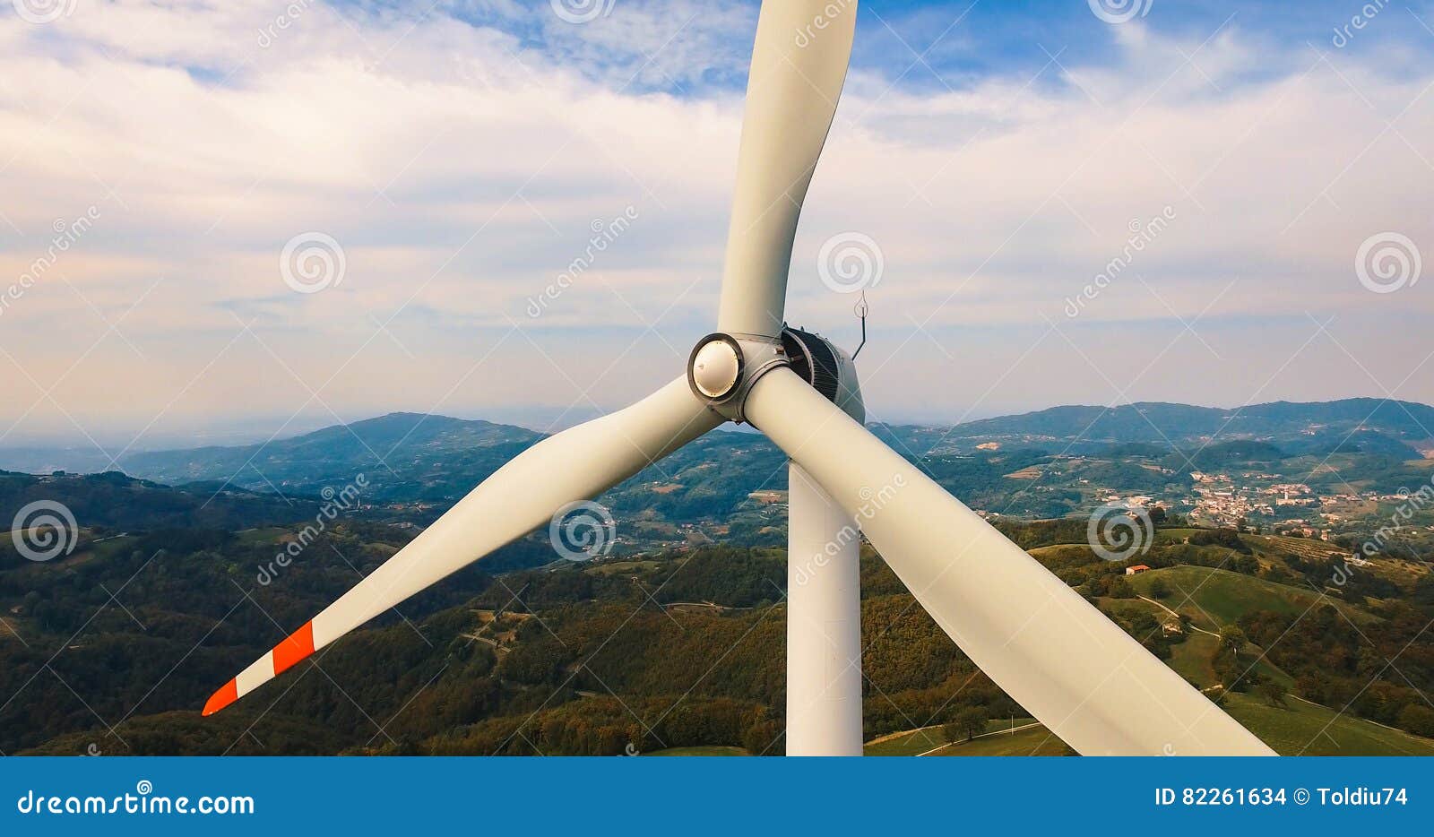 Single wind turbine. stock photo. Image of industrial - 82261634