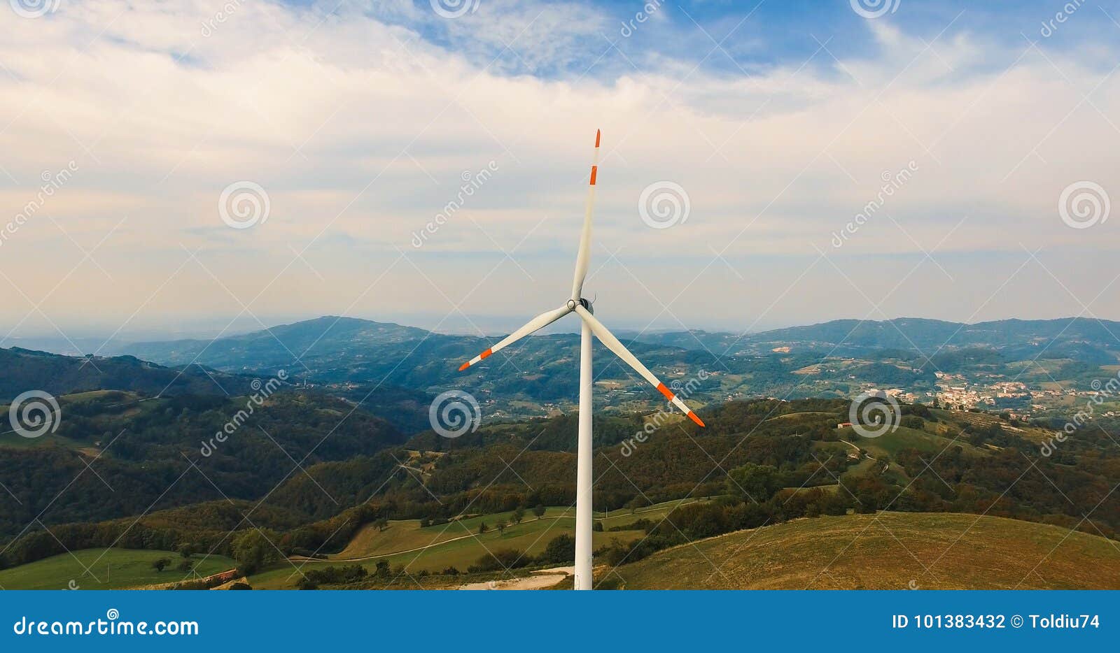 Single wind turbine. stock photo. Image of generation - 101383432