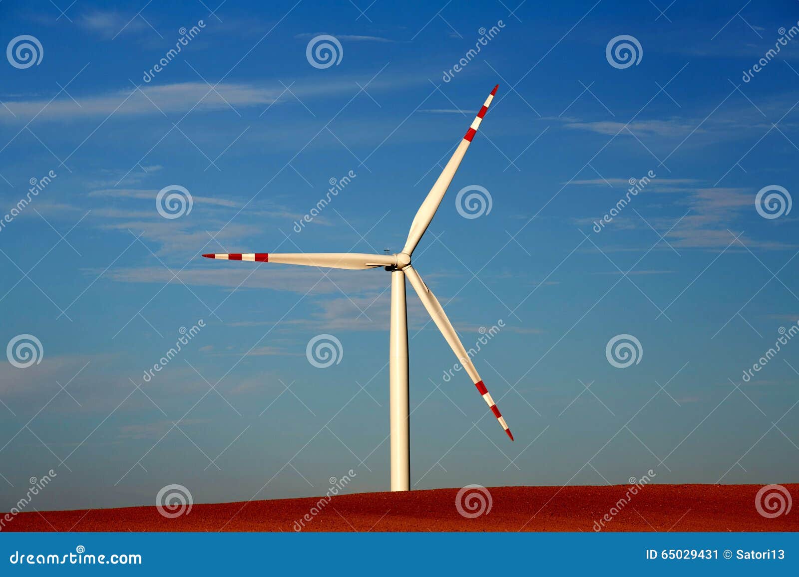 Single windmill at dusk stock image. Image of electric - 65029431
