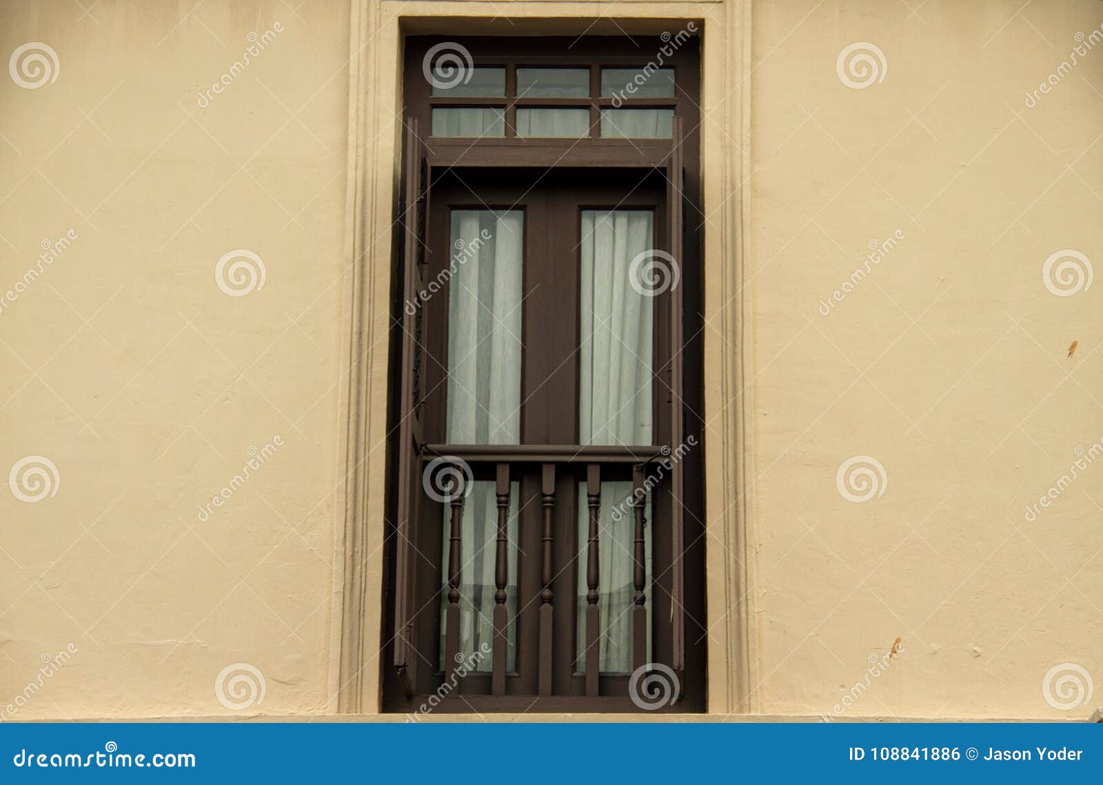 Single Window in Brown stock photo. Image of background - 108841886