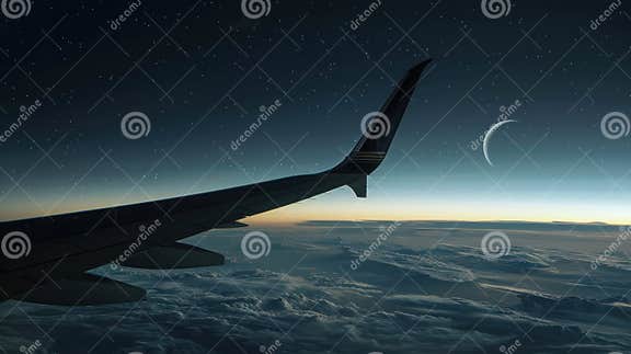 A Single Wing of an Airplane Stock Illustration - Illustration of ...