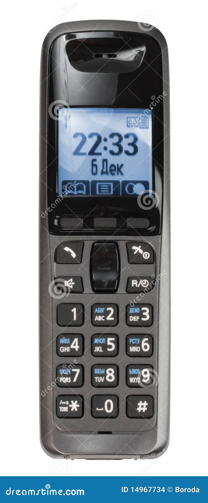 Single Wireless Radio-phone Stock Photo - Image of button, display ...