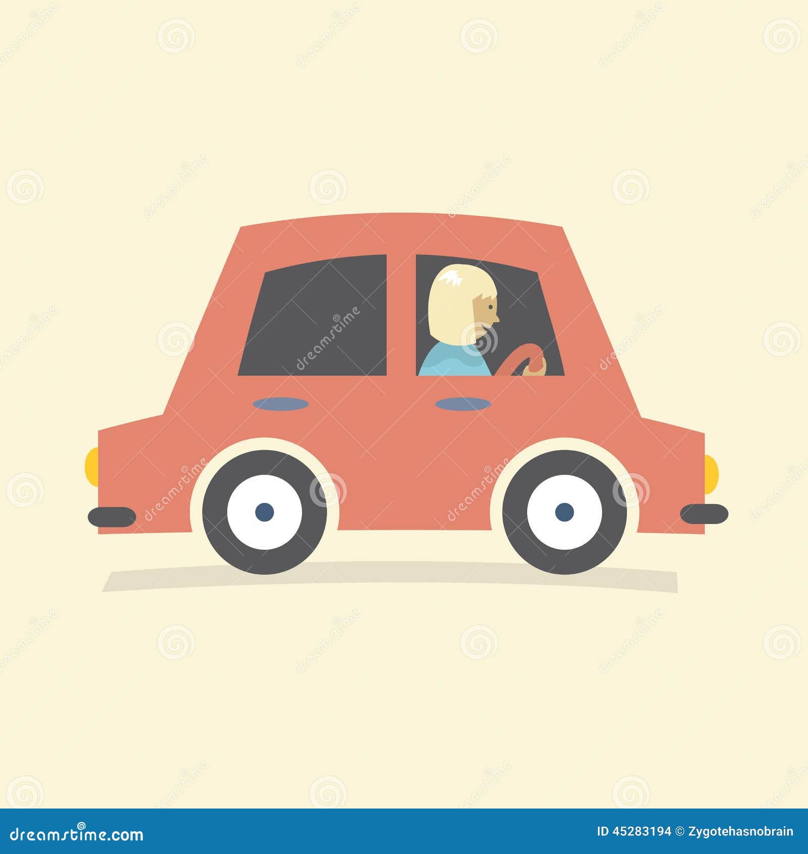 Woman Drive A Car With Coffee.Windshield.Manicure. Driving Car.Teaching ...