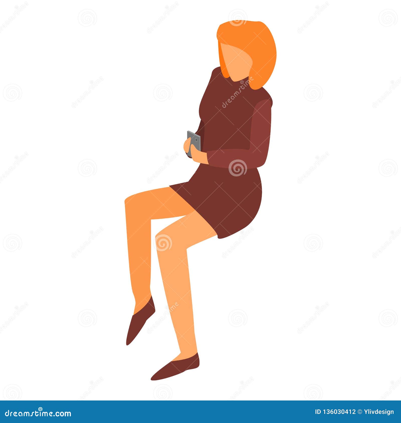 Single Woman Icon, Isometric Style Stock Vector - Illustration of ...