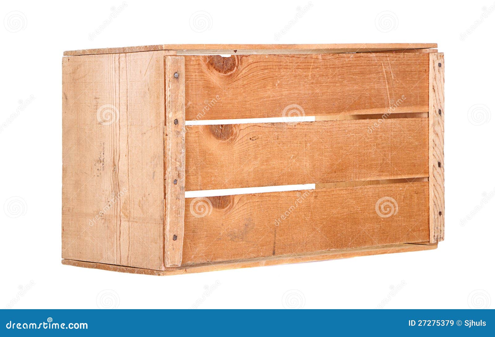 A Single Wooden Crate Isolated Stock Image - Image of pack, delivery ...