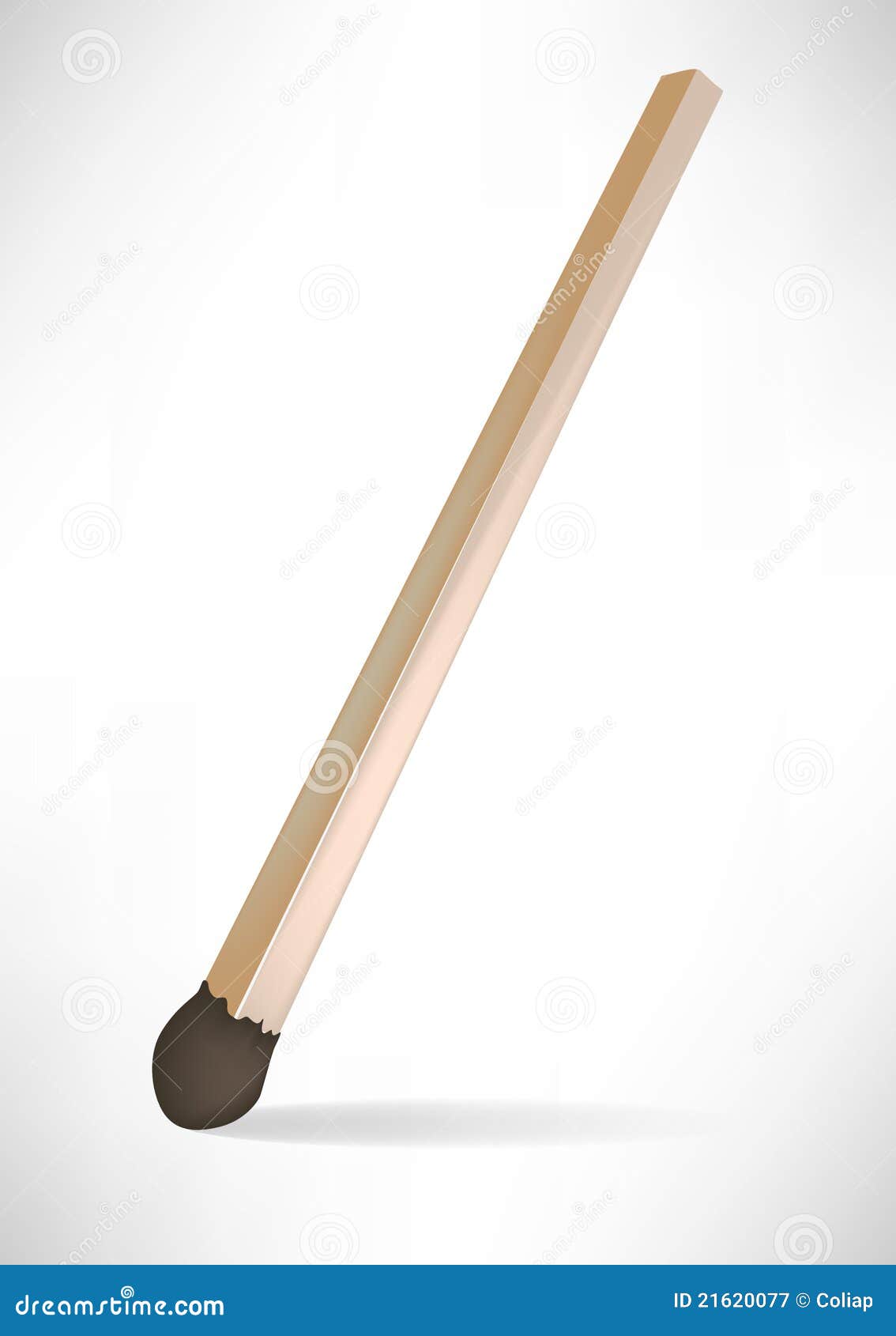 Single wooden match stock vector. Illustration of smoke - 21620077