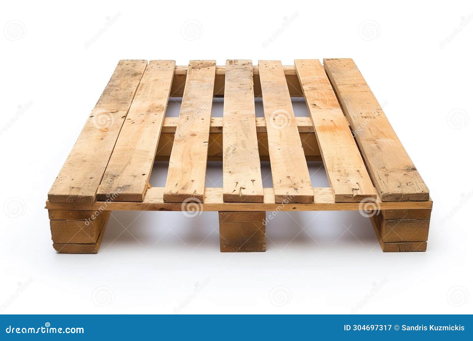 Single Wooden Pallet Isolated on White Background. Generative AI Stock ...
