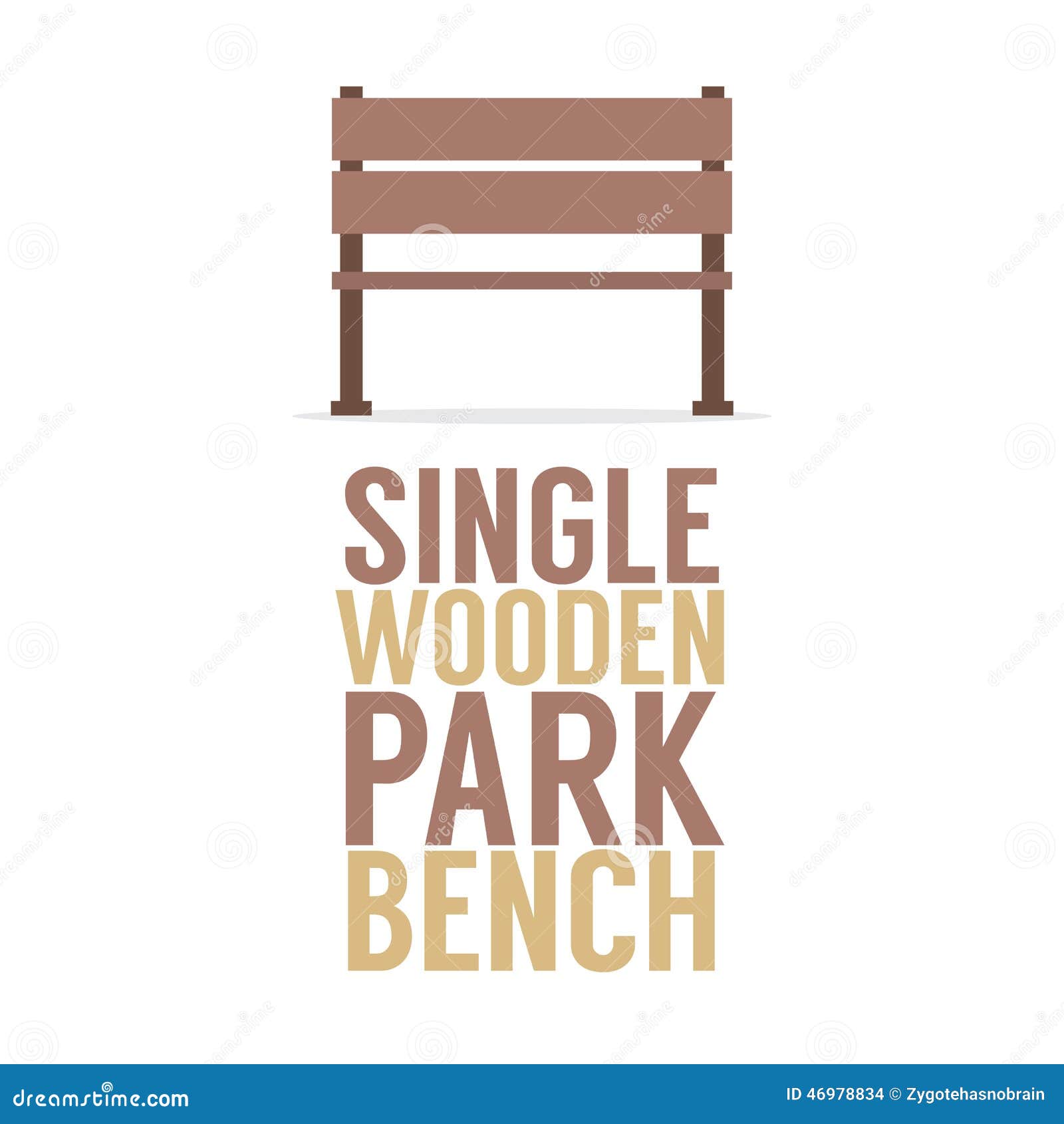 Wooden Park Bench Icon Or Logo Vector Illustration | CartoonDealer.com ...