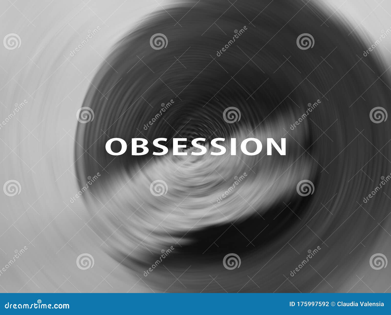 Single Word - Obsession. on Abstract Digital Motion Effect Background ...