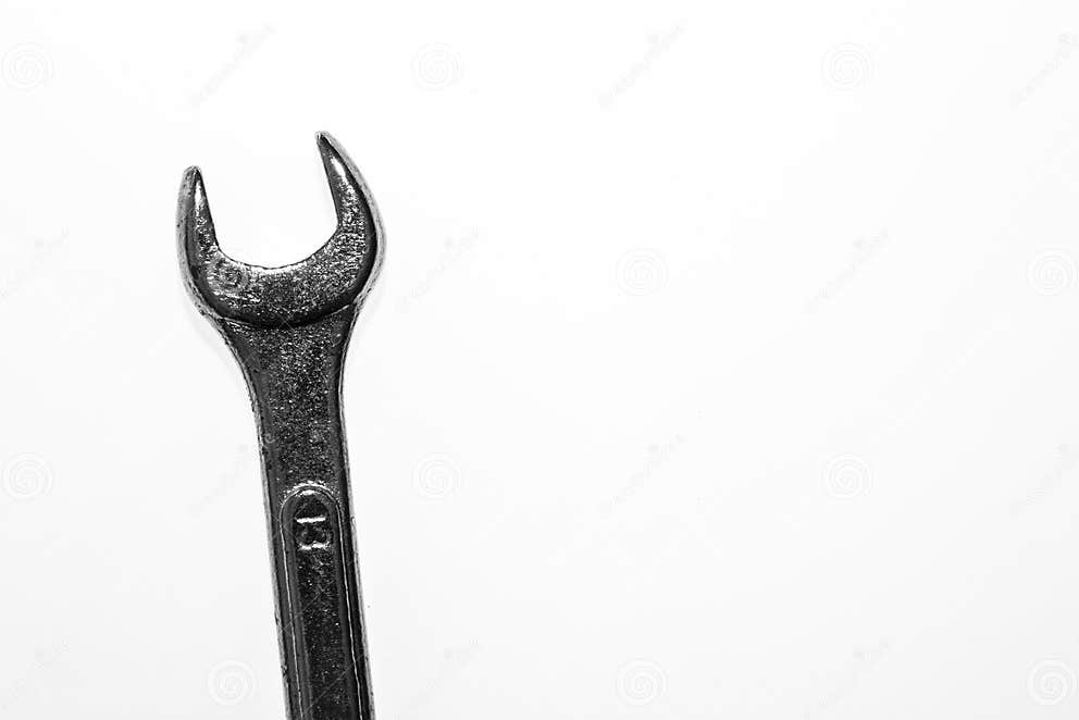 A single wrench stock image. Image of iron, mechanic - 187171625