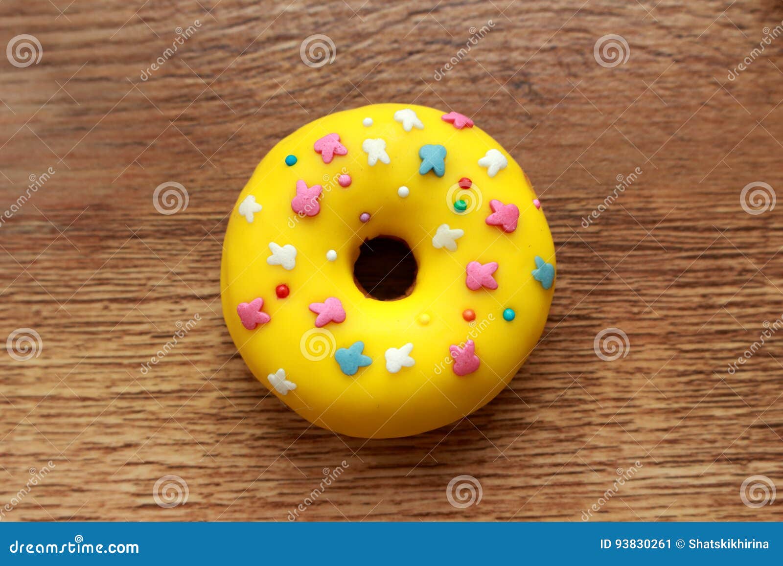 Single yellow donut stock image. Image of delicious, wonderful - 93830261