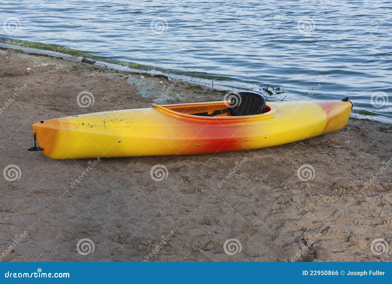 Single Yellow Kayak on the Beach Stock Photo - Image of maldives ...