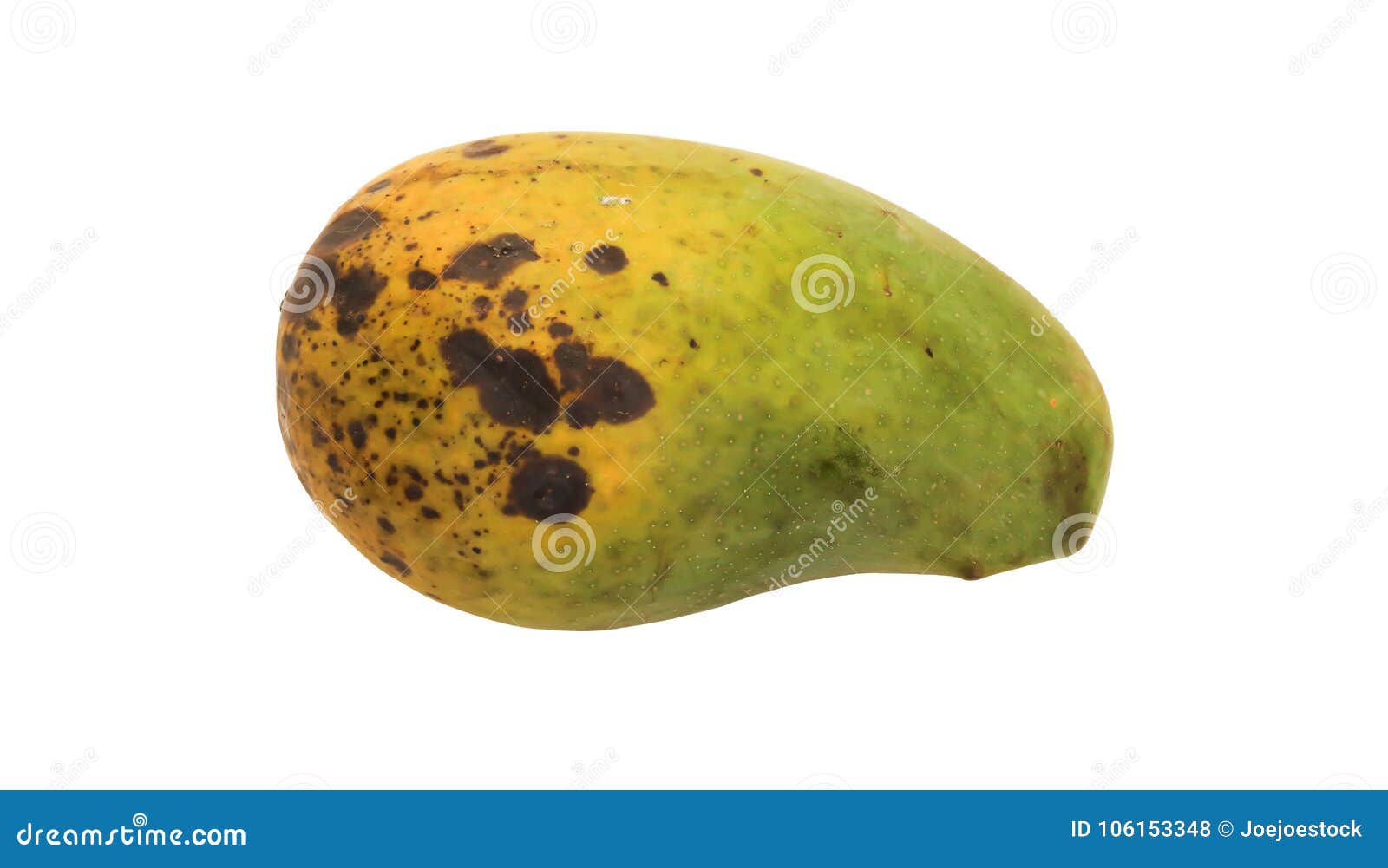 Single Yellow Mango Isolated on White Background Stock Photo - Image of ...