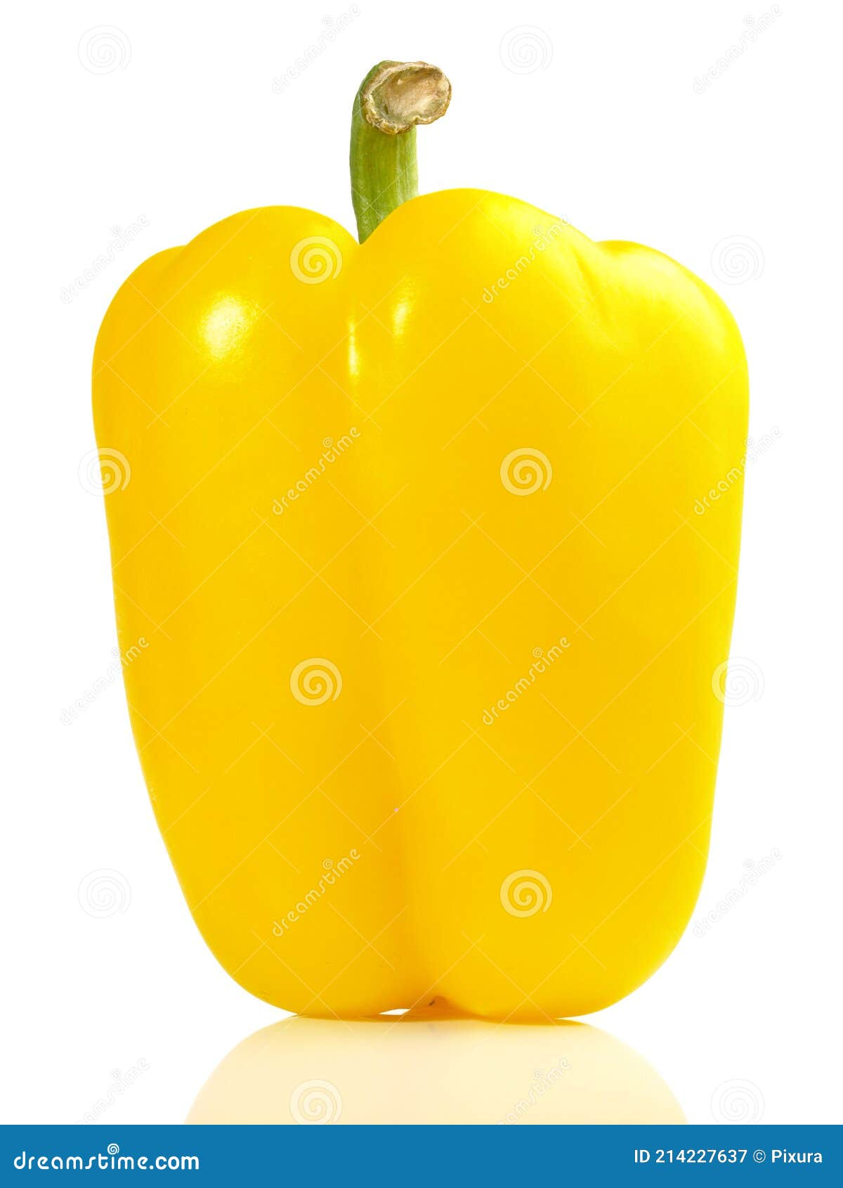 Single Yellow Peppers on White Background - Isolated Stock Image ...