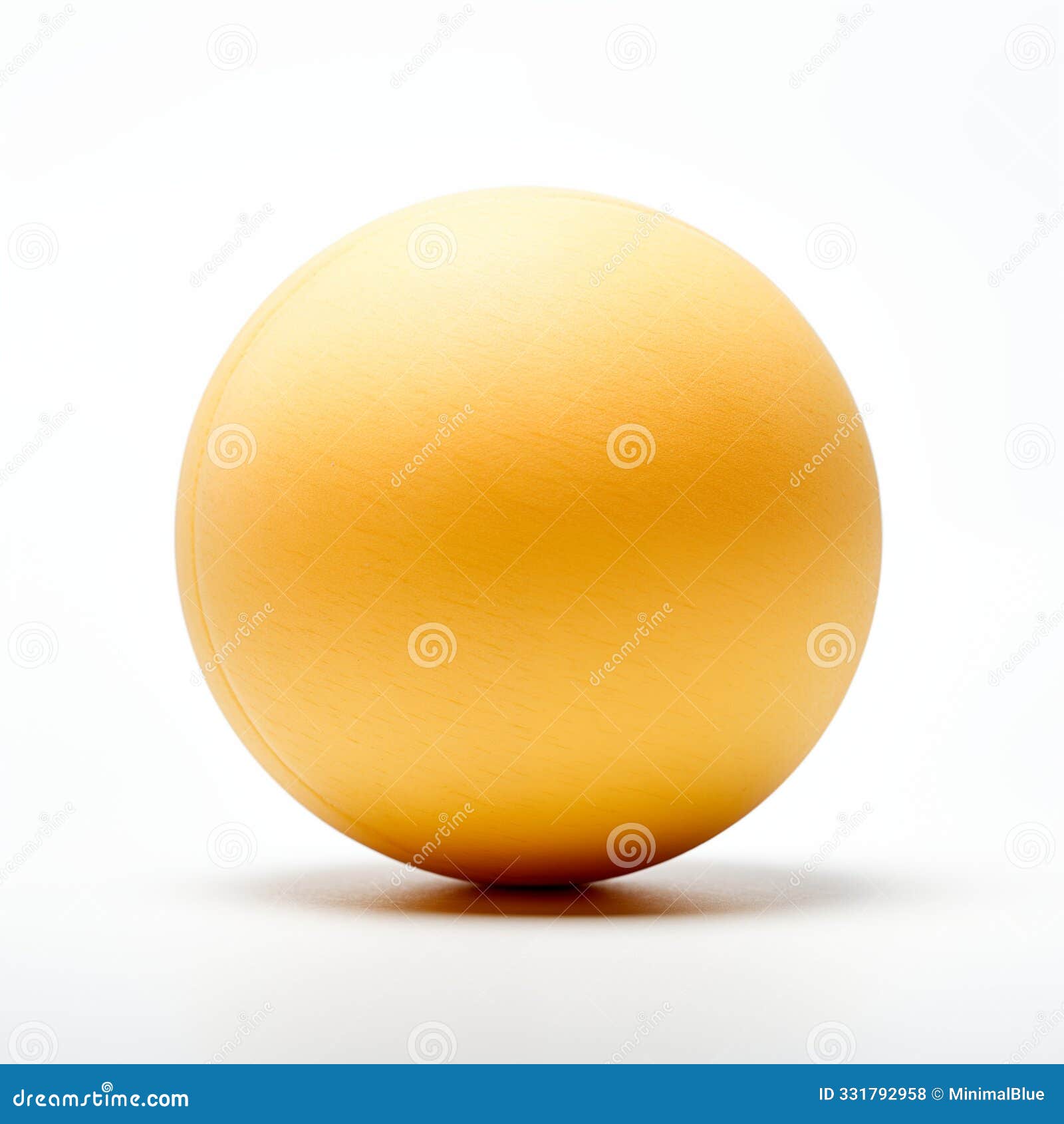 Single Yellow Sphere Object with Smooth Surface Stock Illustration ...