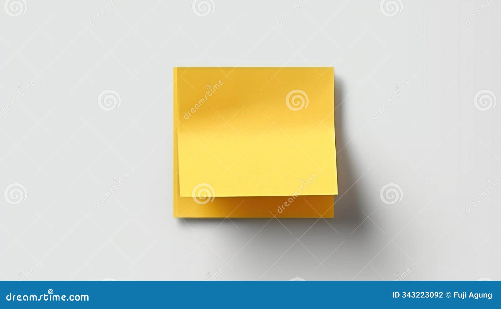 A Single Yellow Sticky Note Isolated on a White Background Stock ...