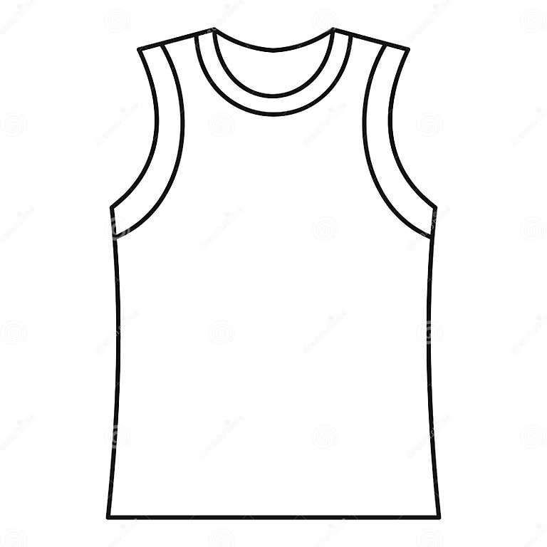 Singlet Icon, Outline Style Stock Vector - Illustration of model ...
