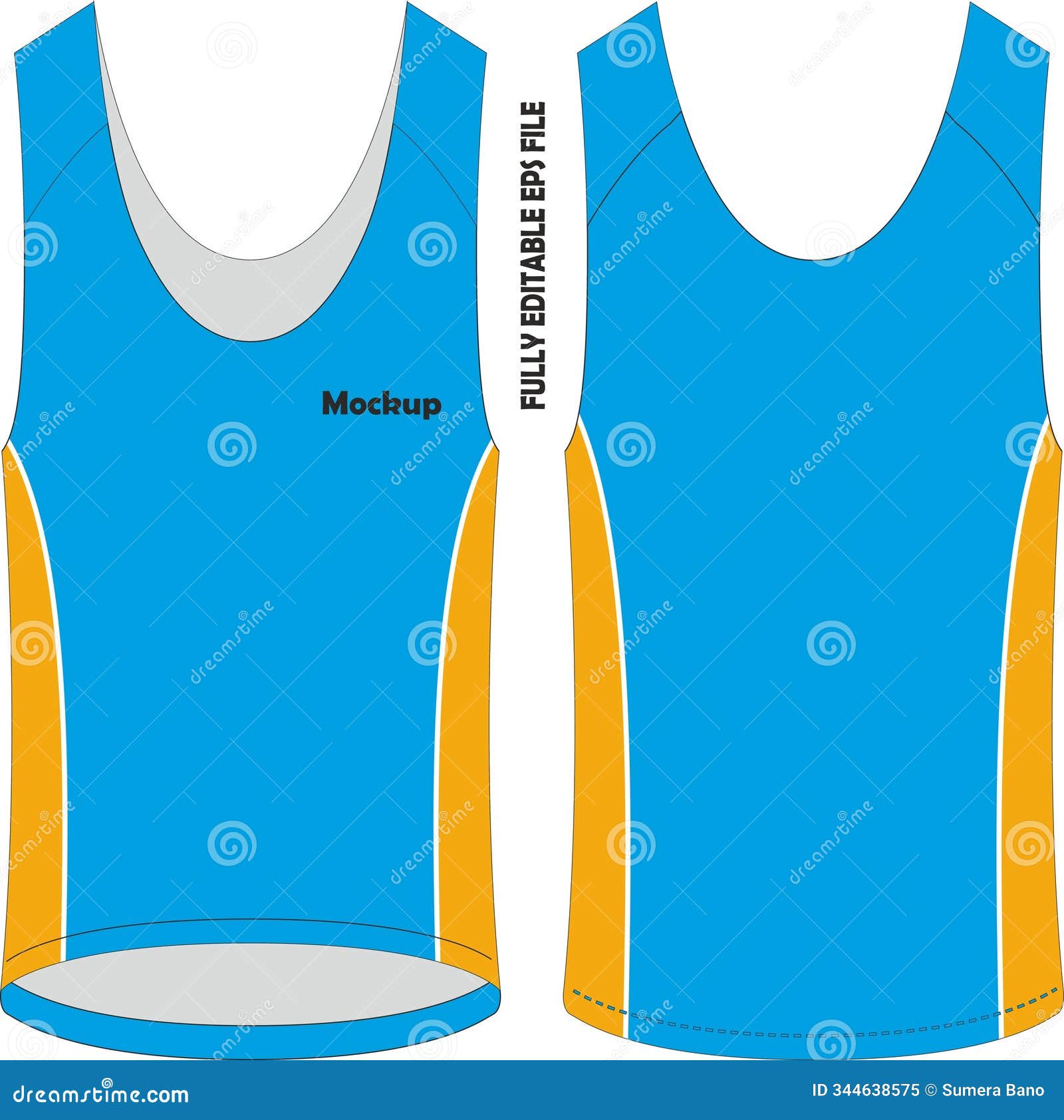 Singlet Mock ups template stock vector. Illustration of jersey - 344638575