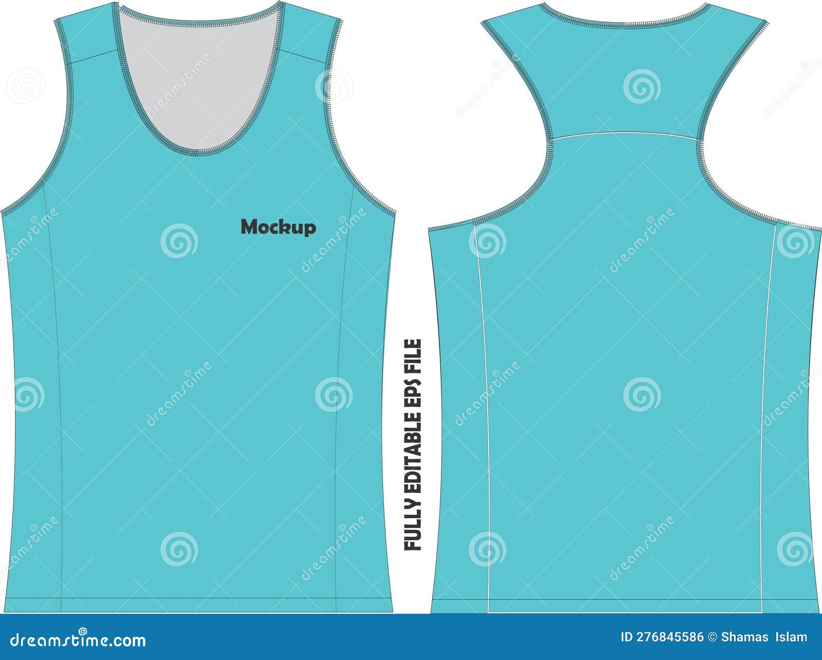 Singlet Mockup Illustration Vector Stock Vector - Illustration of ...