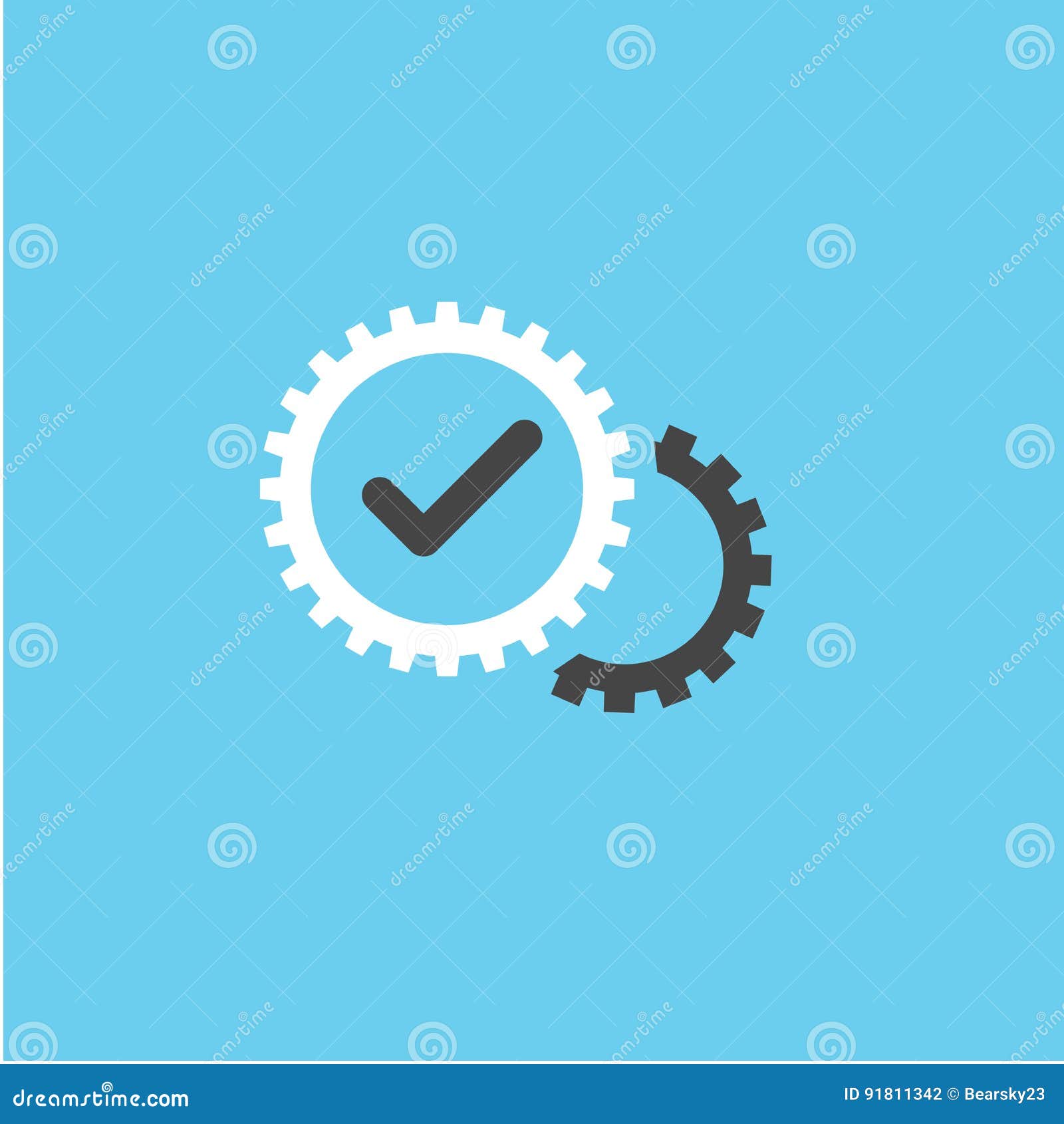 Singletasking or Monotasking Icon W Check Mark Stock Vector ...