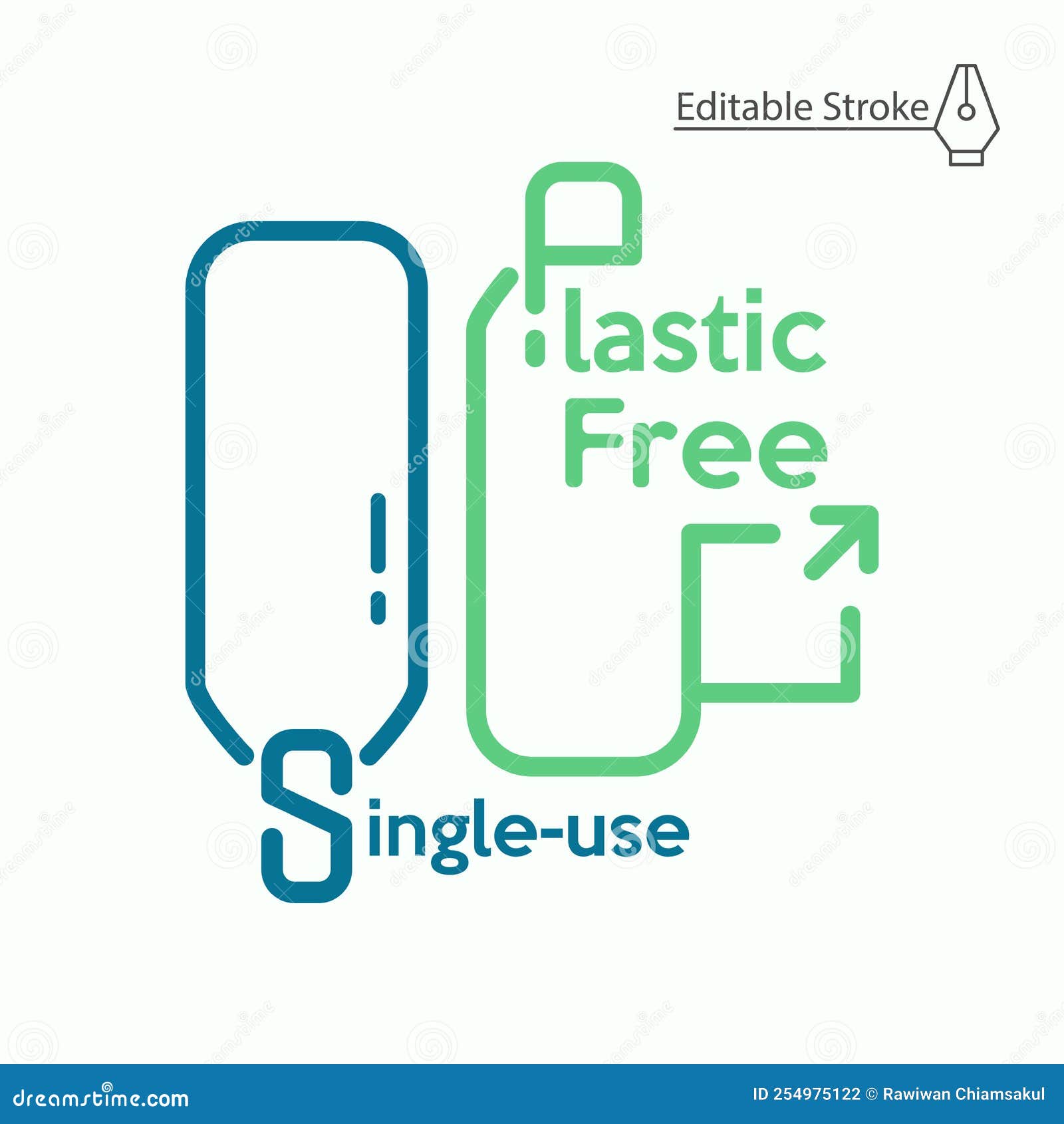 Single Use Plastic Free Typo Stock Vector - Illustration of ... Single Use Plastic Free Typo Stock Vector - Illustration of ...