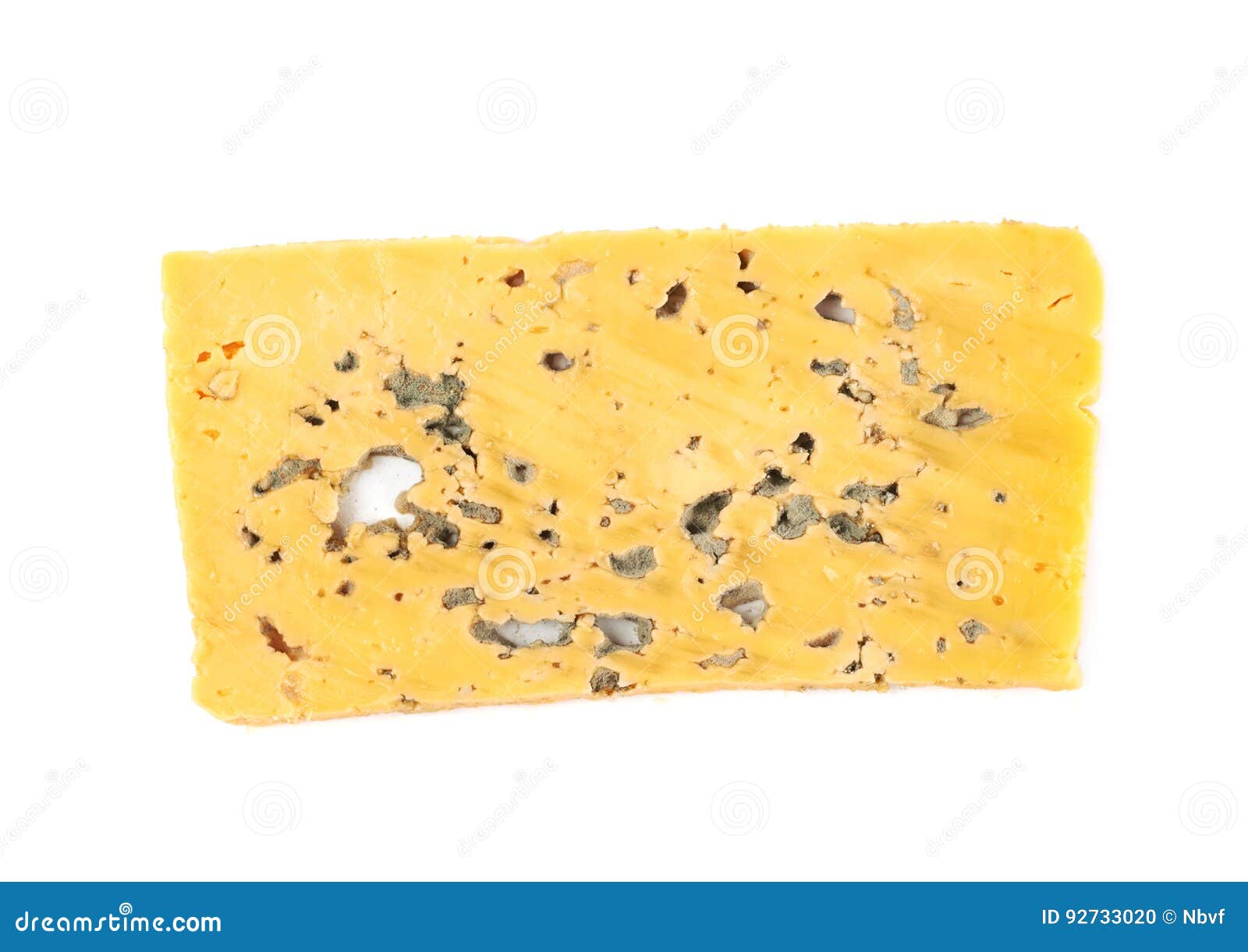 Singola Fetta Di Formaggio Della Muffa Isolato Fotografia Stock ...