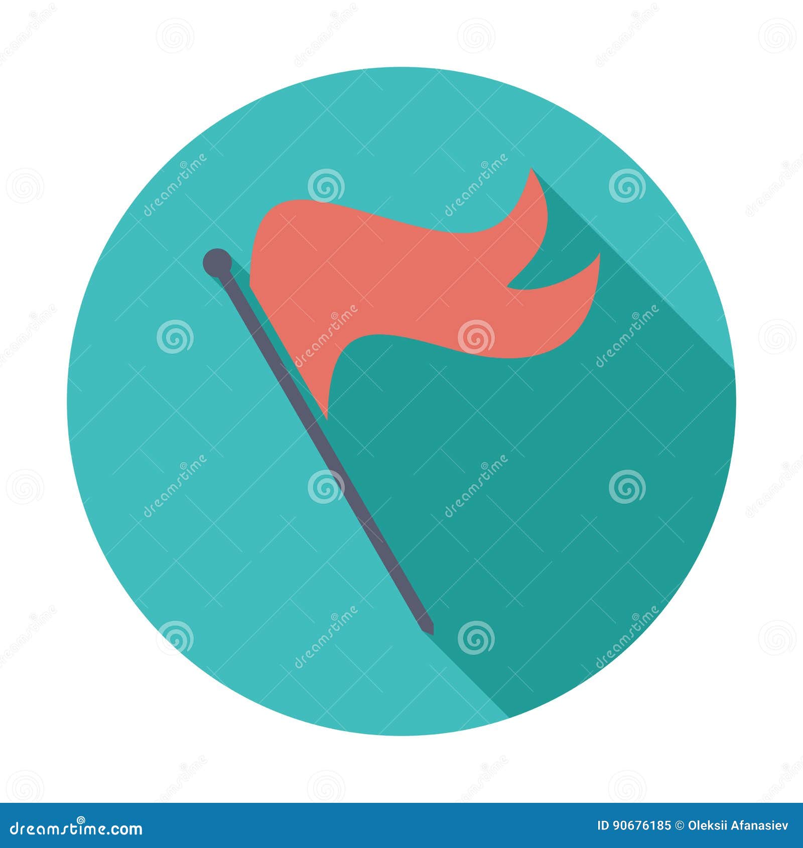 Singola Icona Della Bandiera Illustrazione Vettoriale - Illustrazione ...