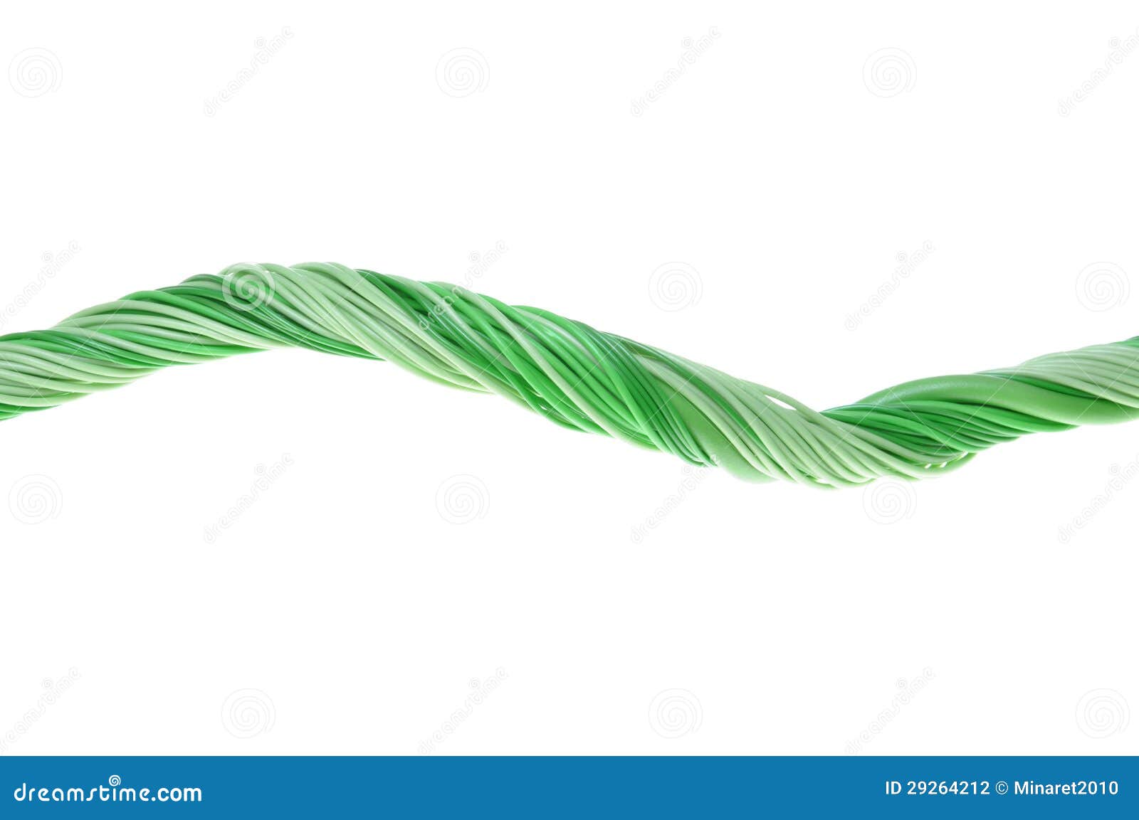 Singola Riga Verde Del Cavo Del Computer Fotografia Stock - Immagine di ...