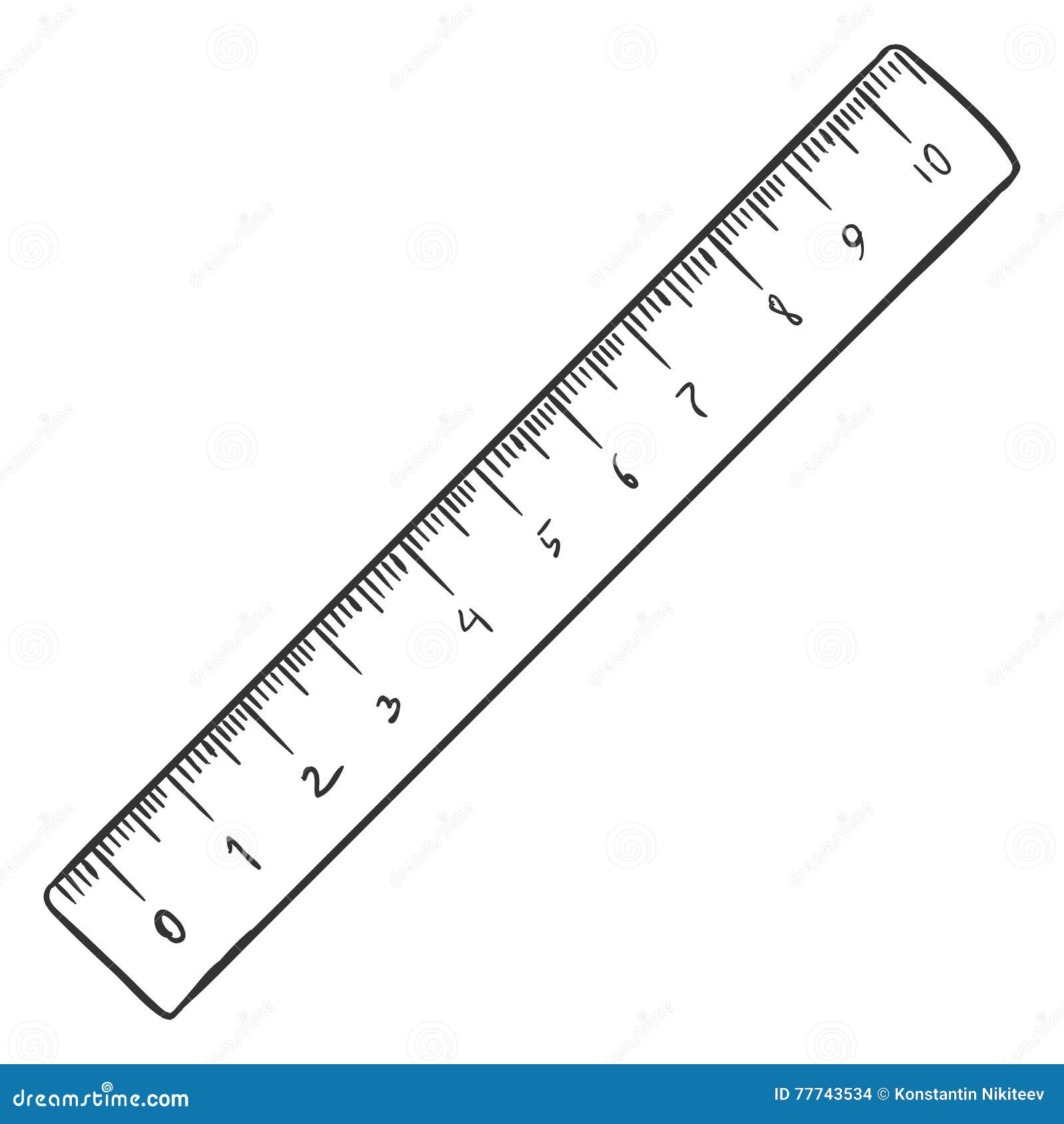 Singolo Righello Di Schizzo Di Vettore Illustrazione Vettoriale ...