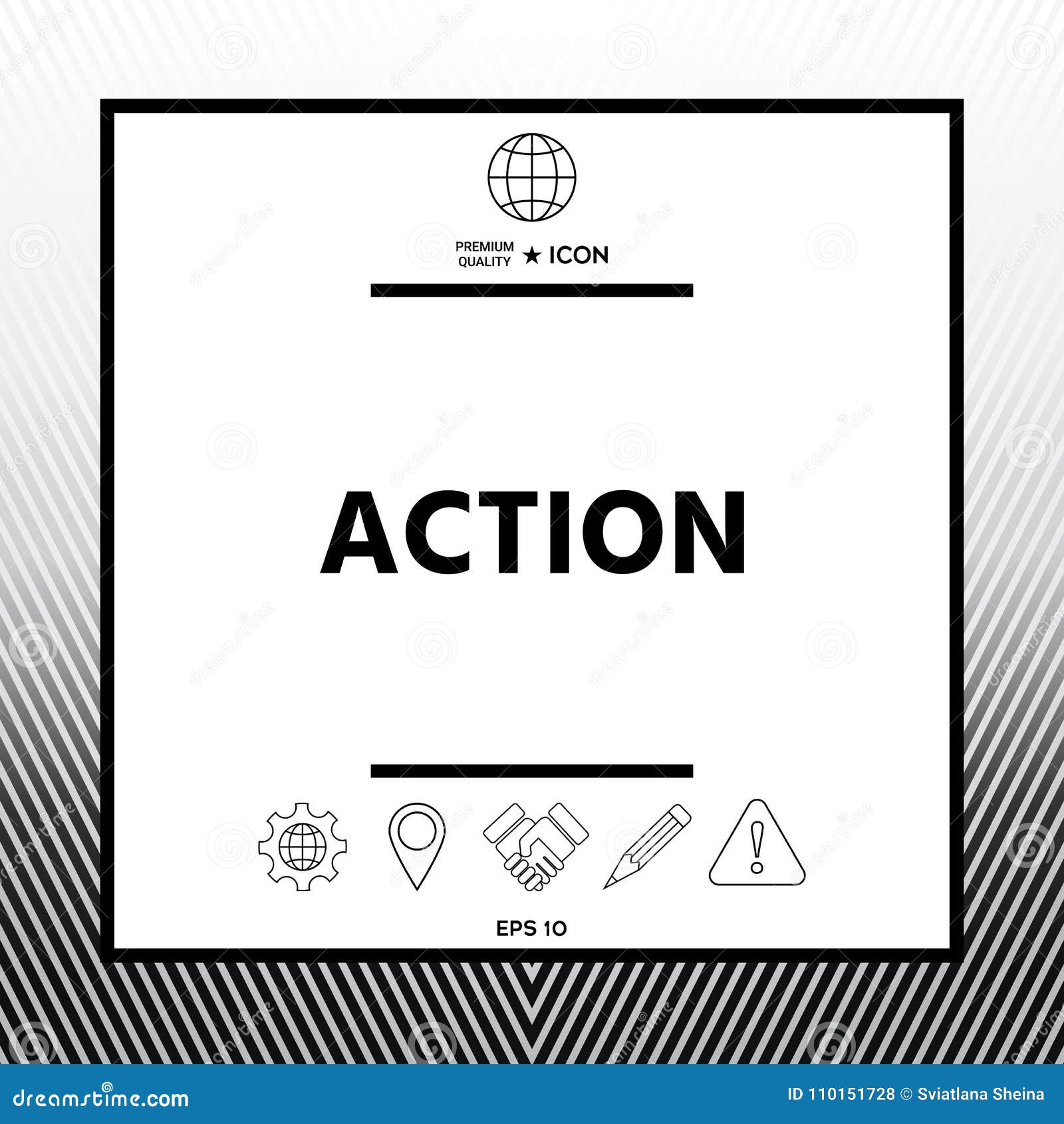 Action button symbol stock vector. Illustration of sign - 110151728
