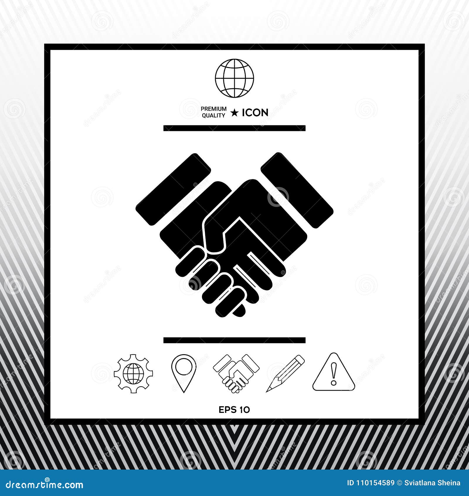 Handshake stylized symbol stock vector. Illustration of handshake ...