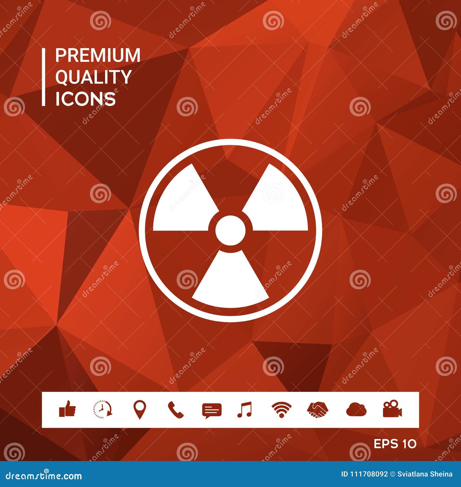 Ionizing radiation icon stock vector. Illustration of alert - 111708092