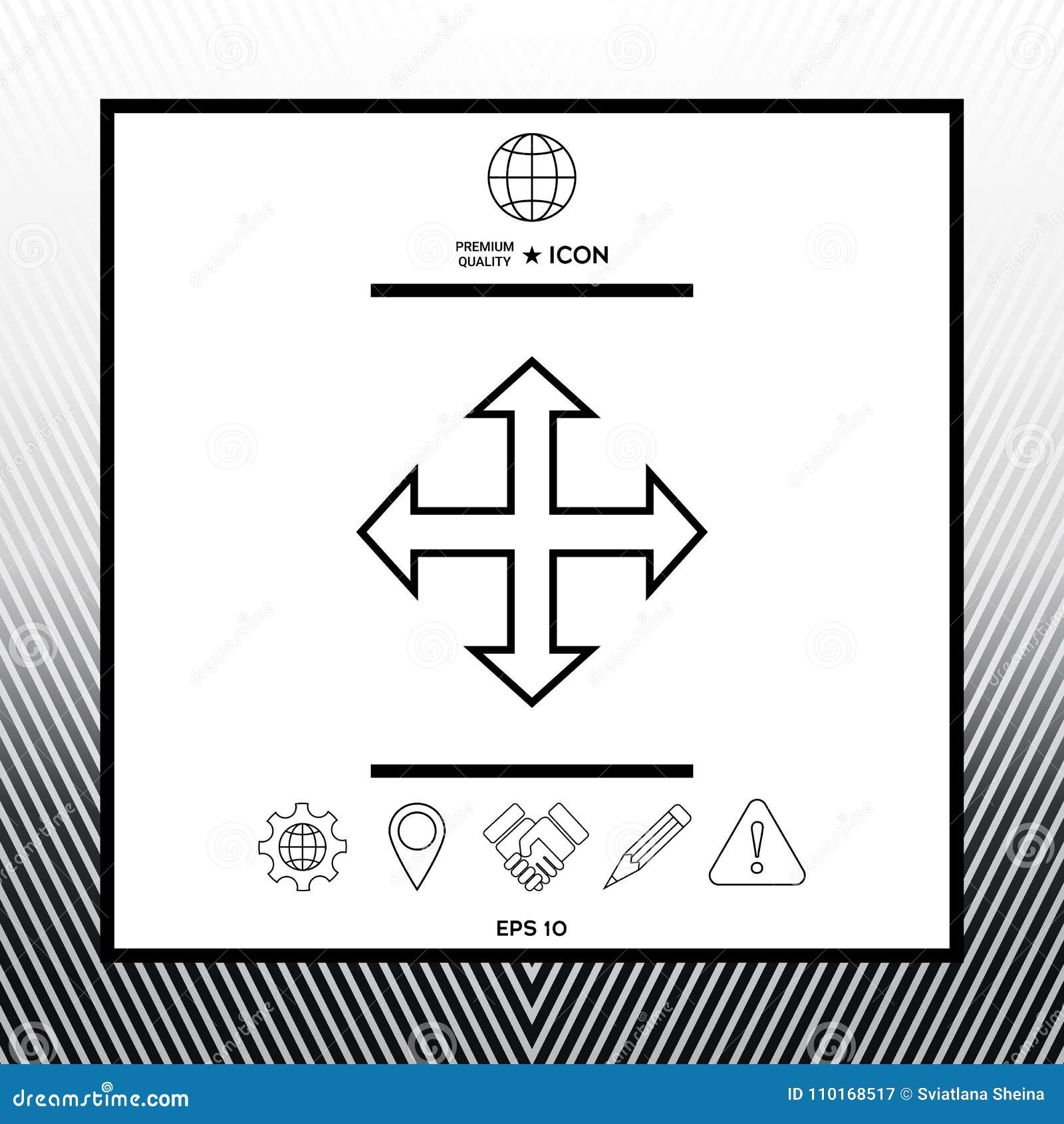 Move symbol icon stock vector. Illustration of expand - 110168517