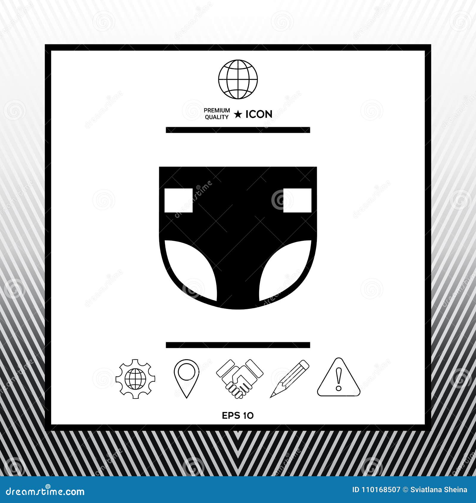 Nappy symbol icon stock vector. Illustration of infant - 110168507