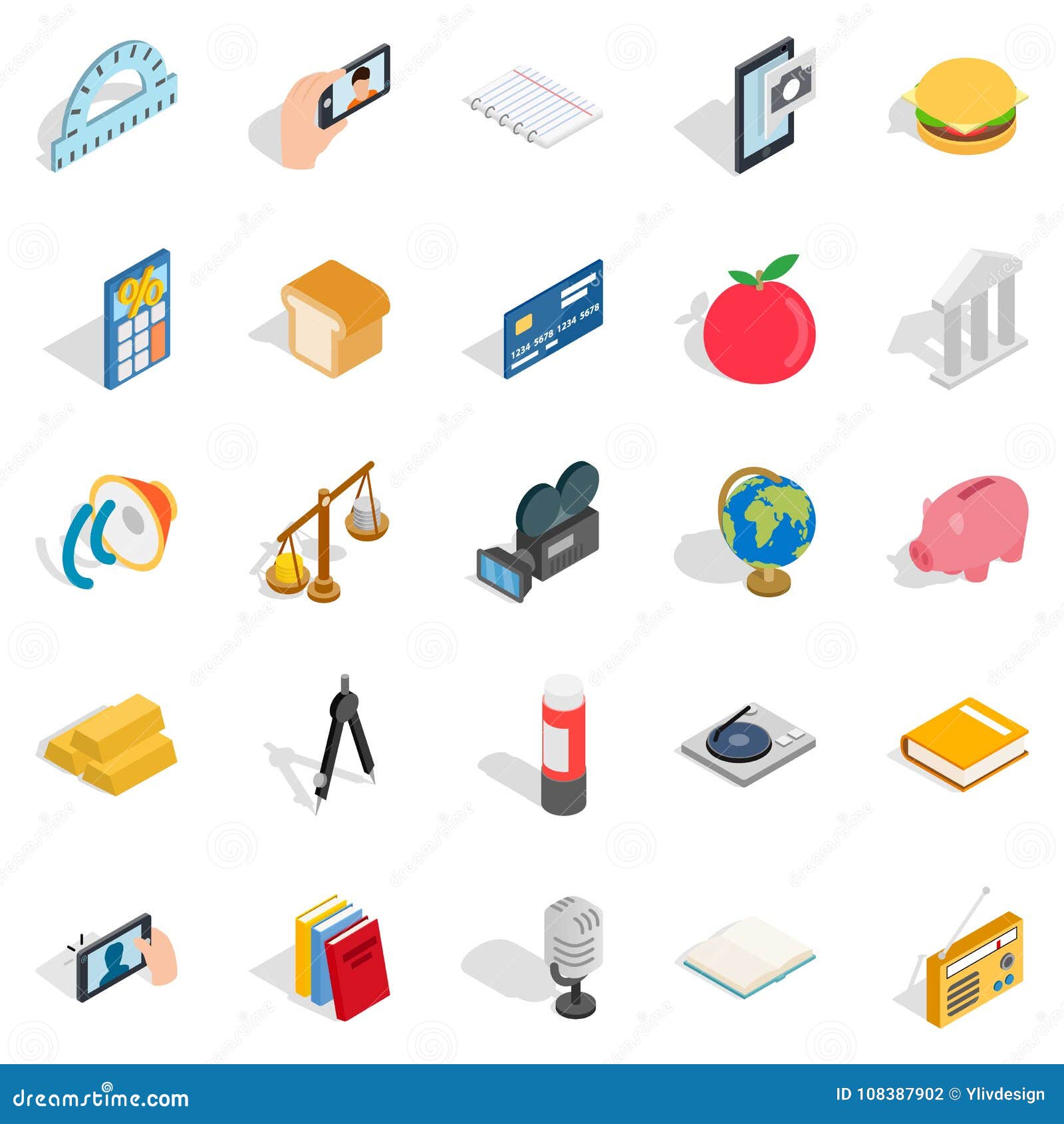 Singularity Icons Set, Isometric Style Stock Vector - Illustration of ...
