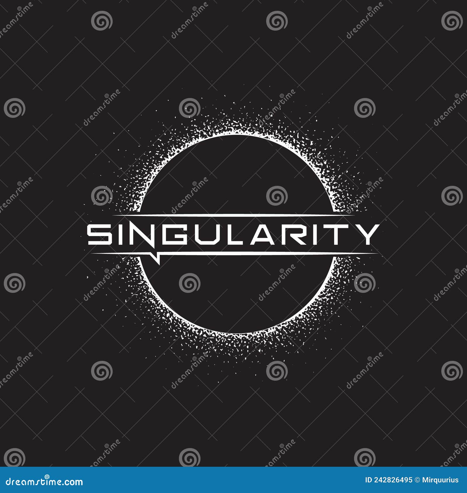 Singularity. Logo of Black Hole Stock Vector - Illustration of galaxy ...