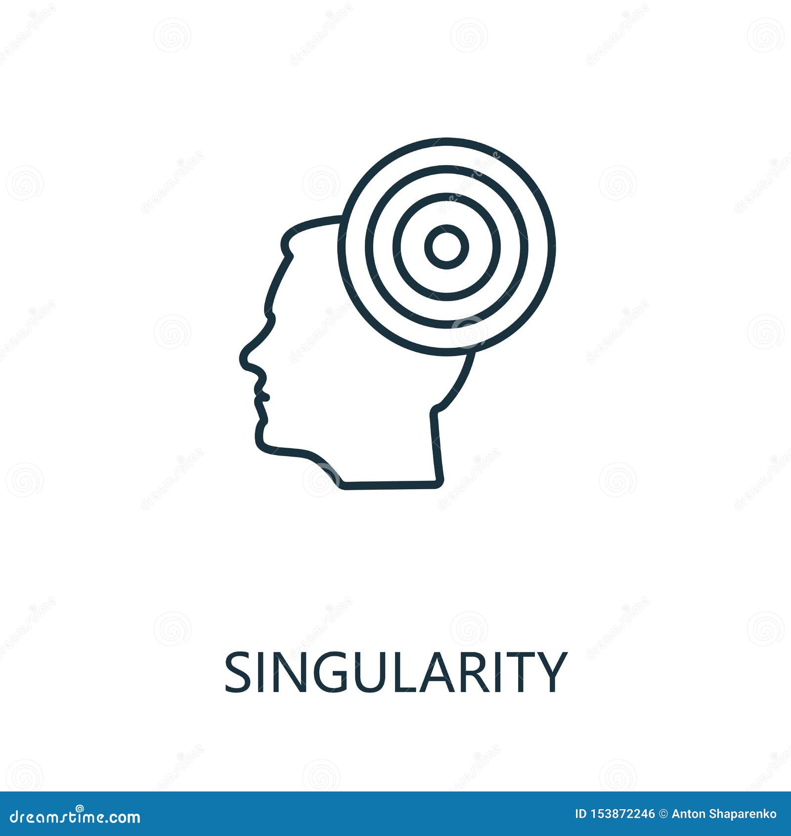 Singularity Thin Line Icon. Creative Simple Design from Artificial ...