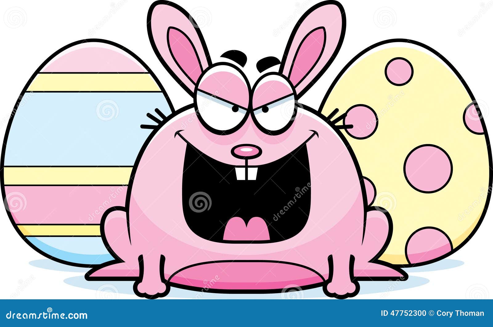 Sinister Cartoon Easter Bunny Stock Vector - Illustration of clip ...