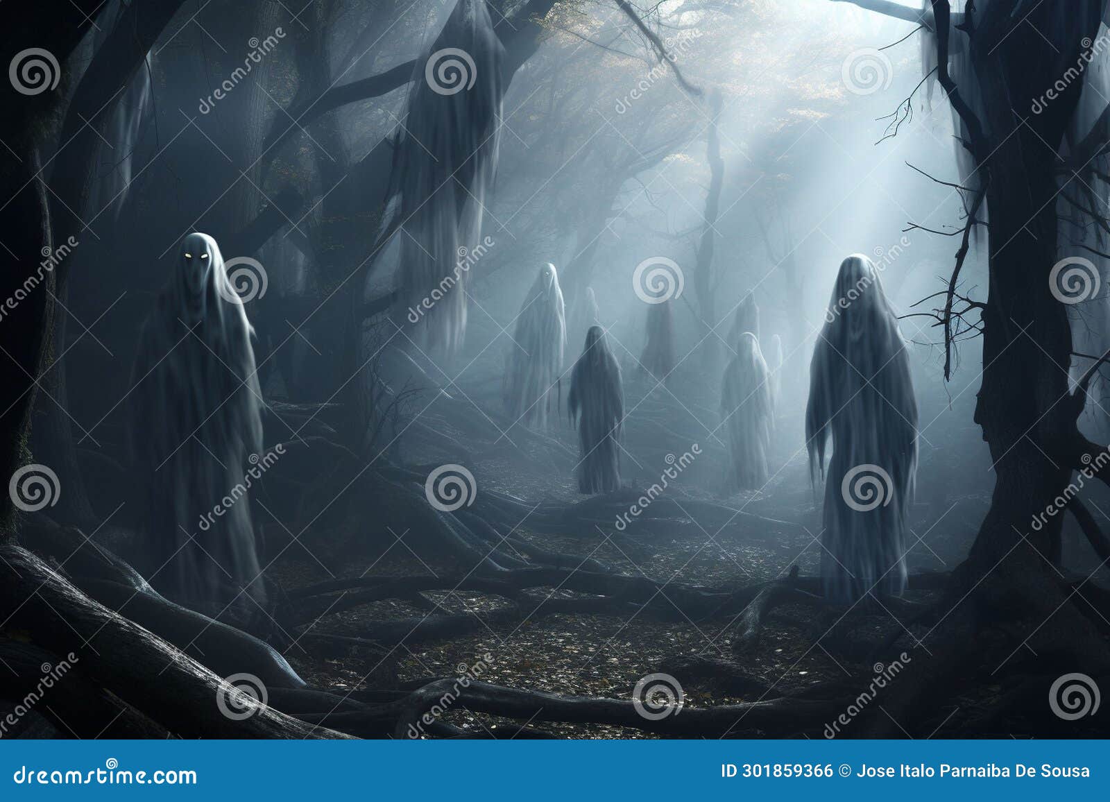 Ghostly Forest Combine Multiple Exposures Of A Forest Scene Crea ...