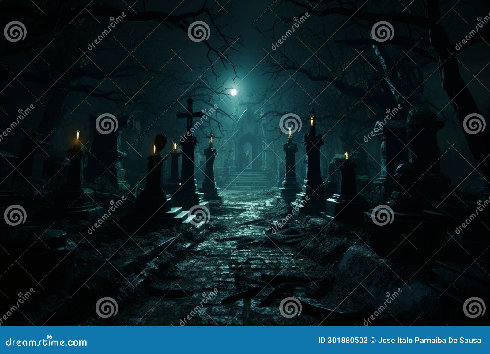 Sinister Graveyard Crypt Shadows Shadows Shadows Stock Illustration ...