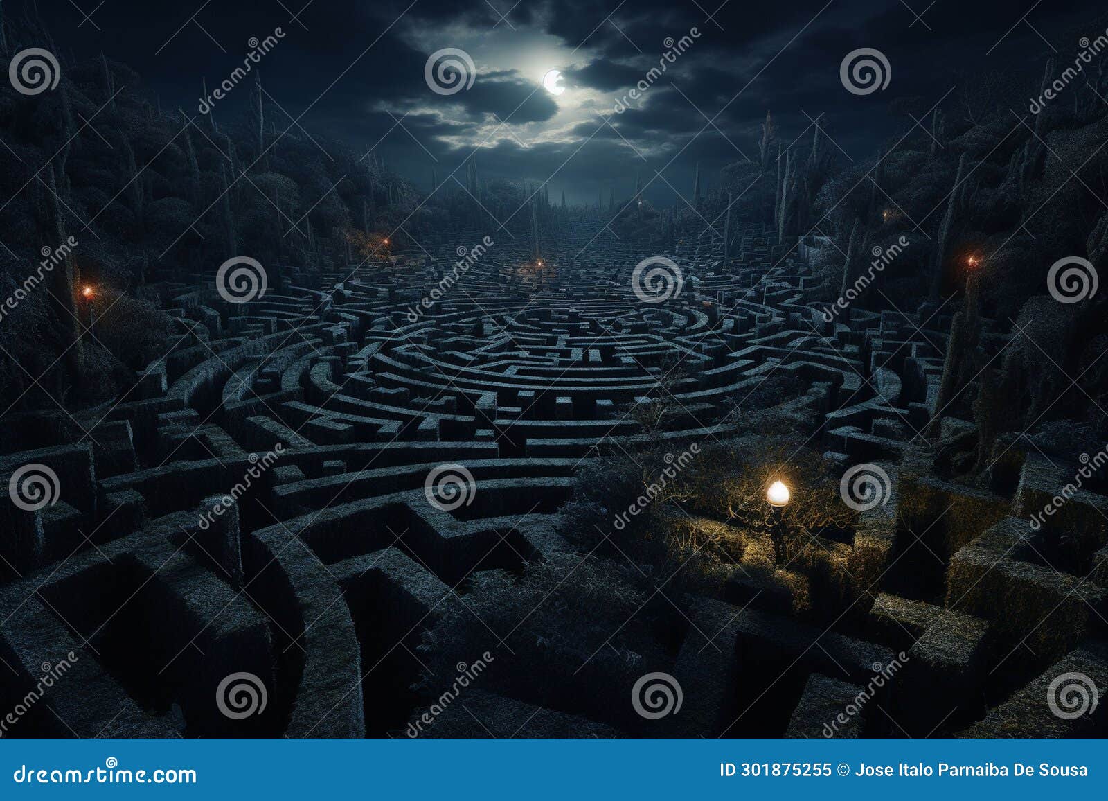 3d Hedge Maze Top View, Cobbled Yard Background Vector Illustration ...