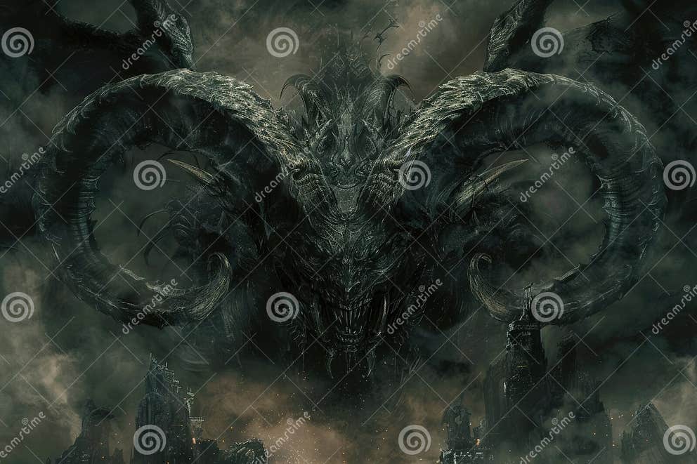 Sinister Shadow. Dark and Foreboding Evil Background Concept Stock ...