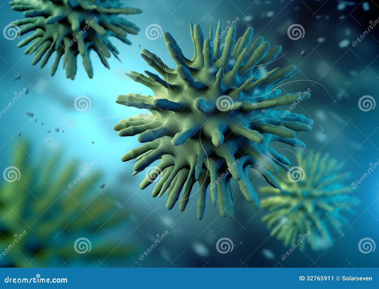 Sinister Virus Cells stock illustration. Illustration of research ...