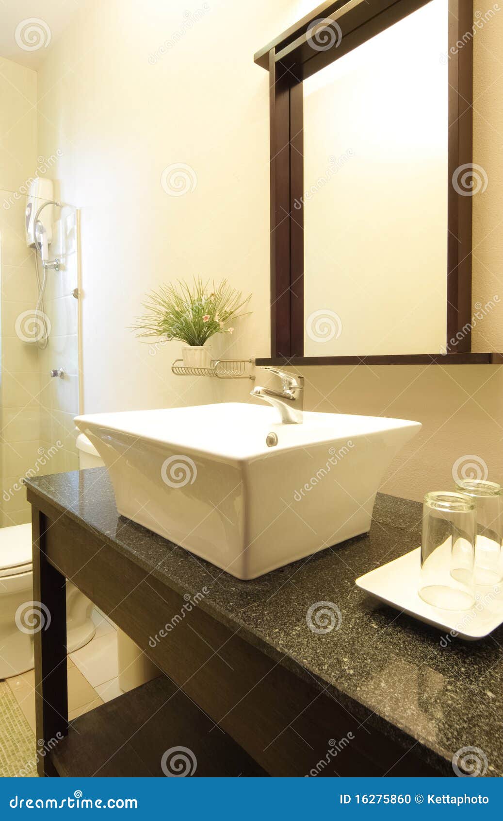Sink in bathroom stock photo. Image of interior, architecture - 16275860