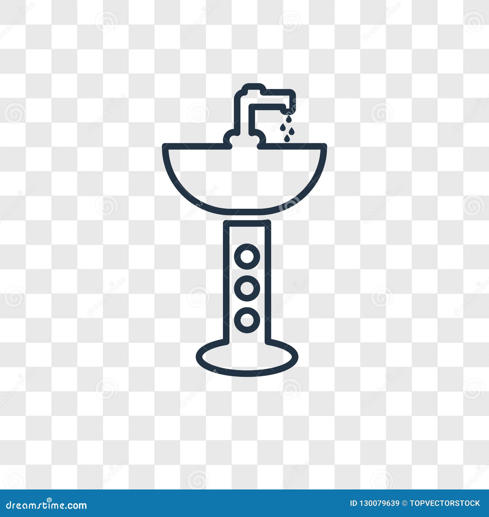 Sink Cleanin Concept Vector Linear Icon Isolated On Transparent Stock ...