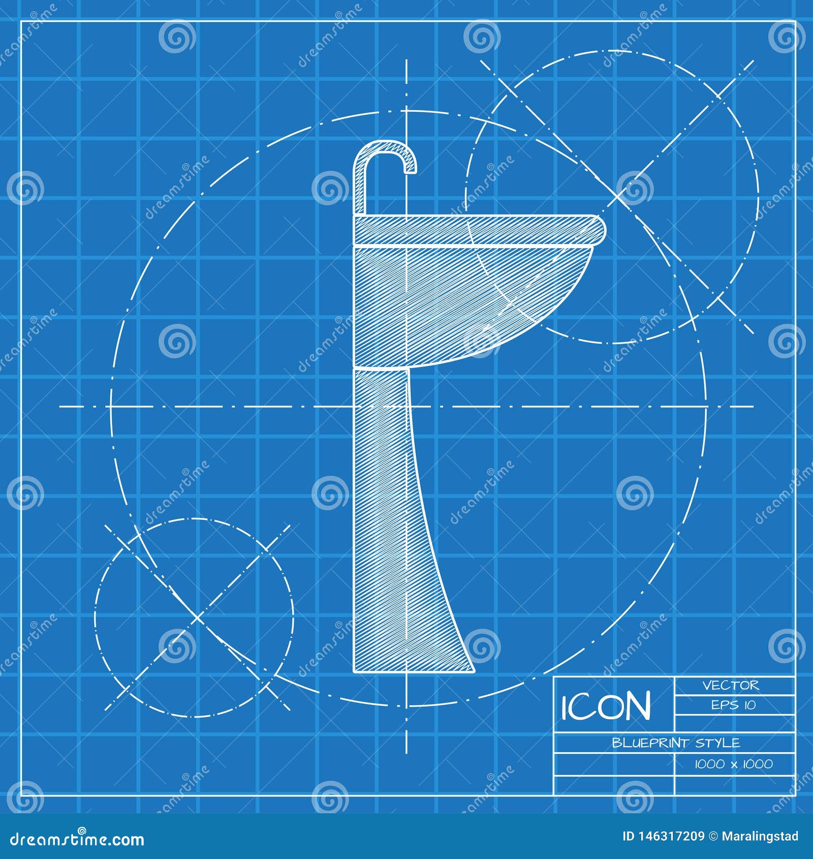 Sink with Faucet Illustration. Bathroom Flat Vector Icon Stock ...