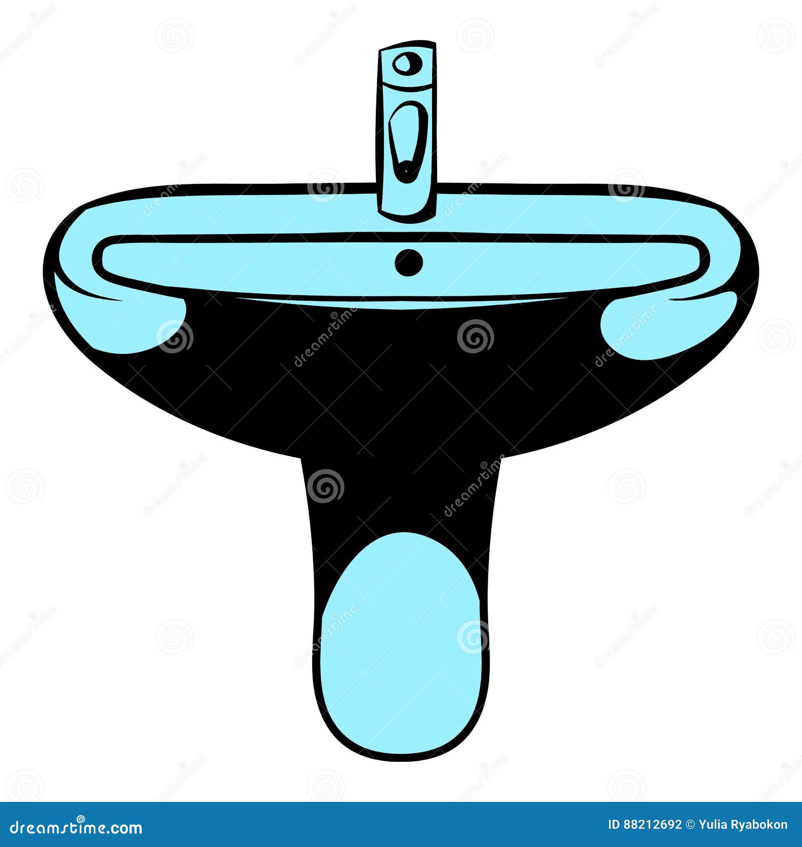 Sink icon cartoon stock vector. Illustration of plate - 88212692