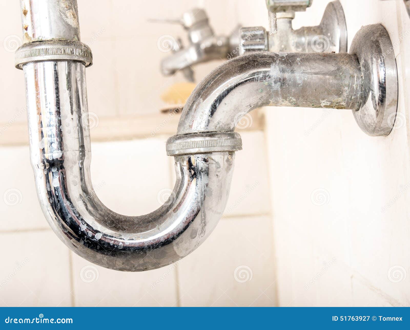 Sink pipe stock image. Image of waste, plumbing, calcified - 51763927