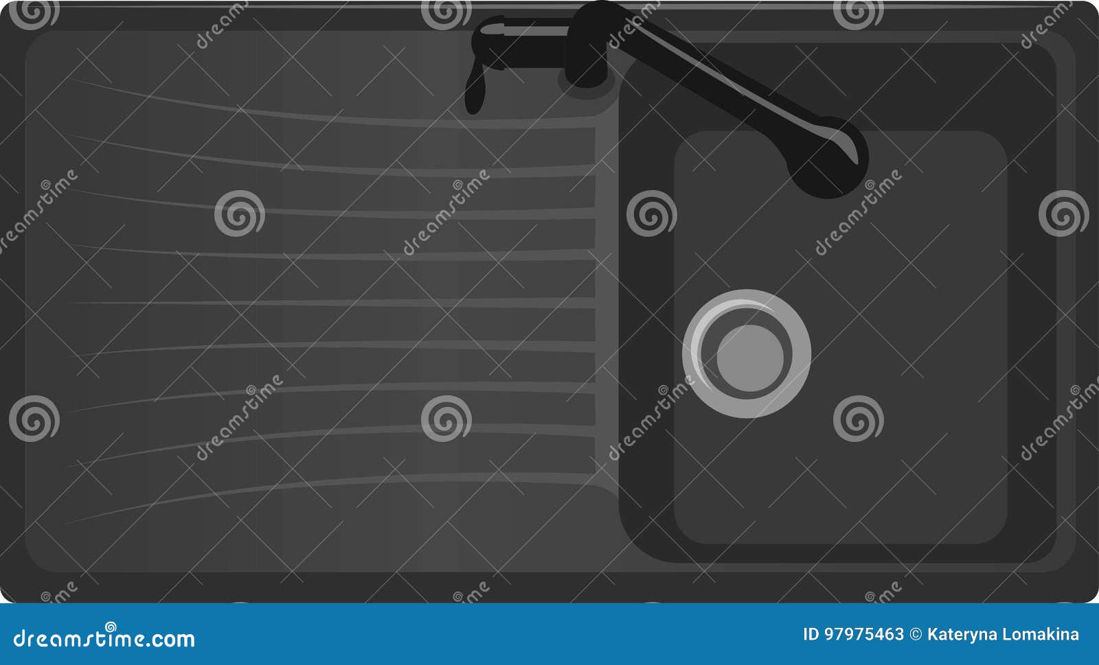 Sink top view stock illustration. Illustration of wash - 97975463
