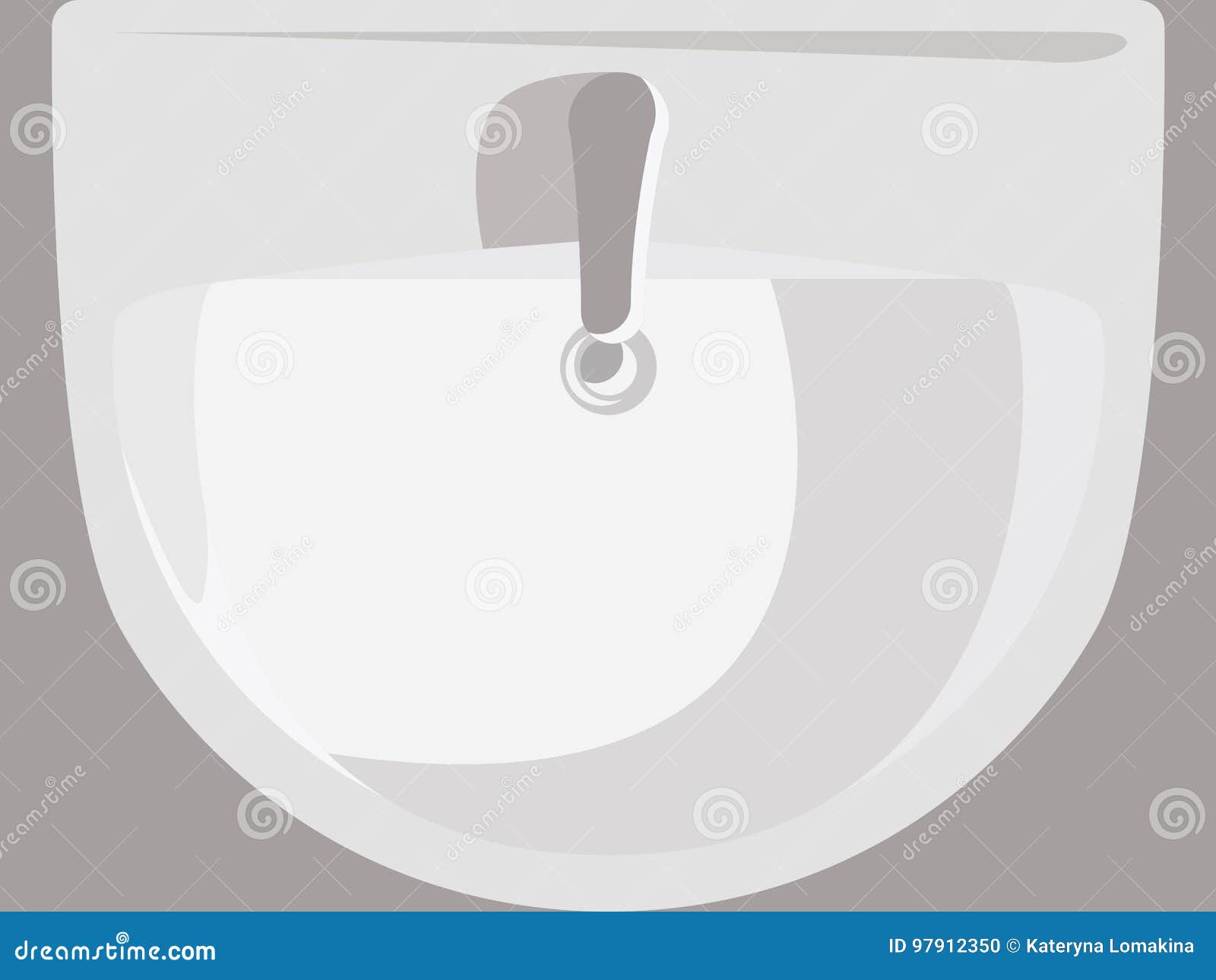 Sink top view stock illustration. Illustration of isolated - 97912350
